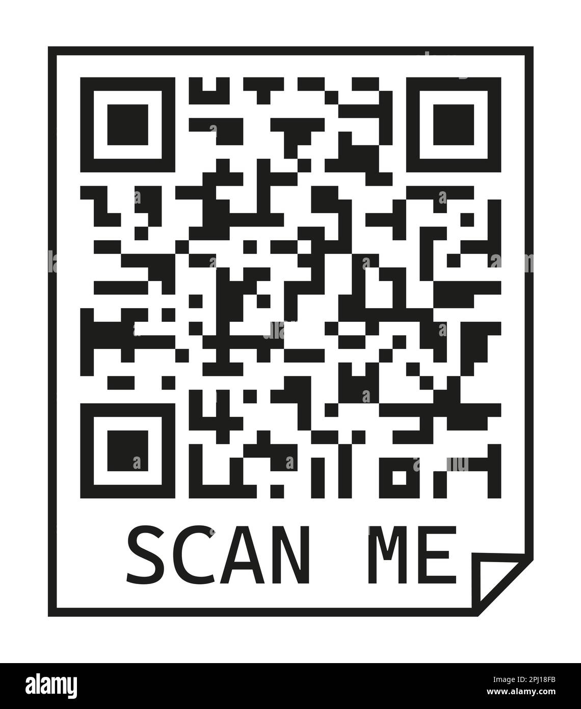 QR code vector. Sample vector QR code for smartphone scanning. Identity ...