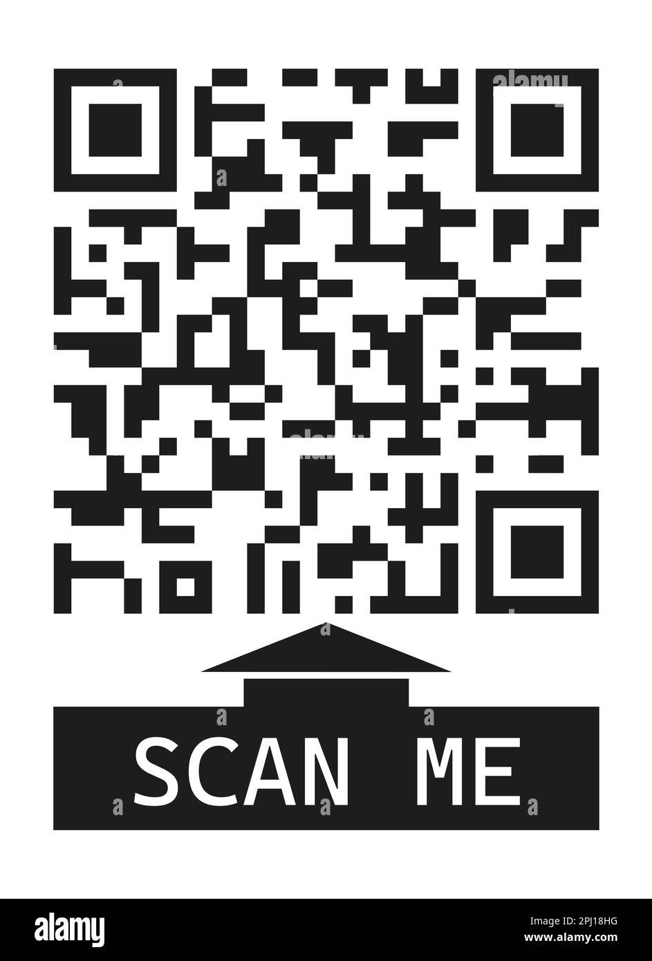 QR code vector. Sample vector QR code for smartphone scanning. Identity ...