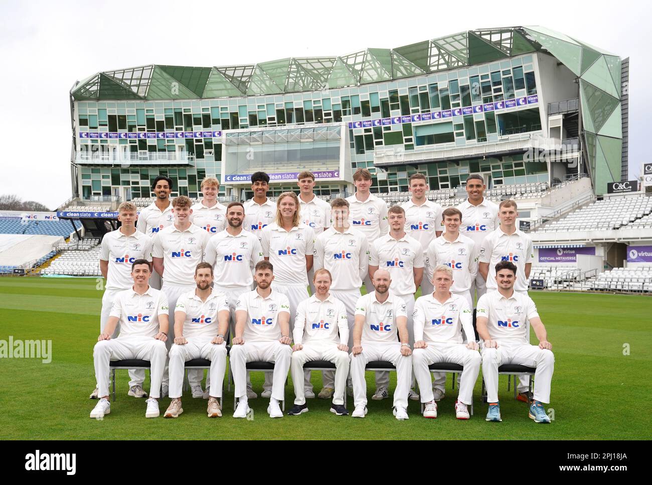 Yorkshire Men's County team pose for a team photo during the media day ...