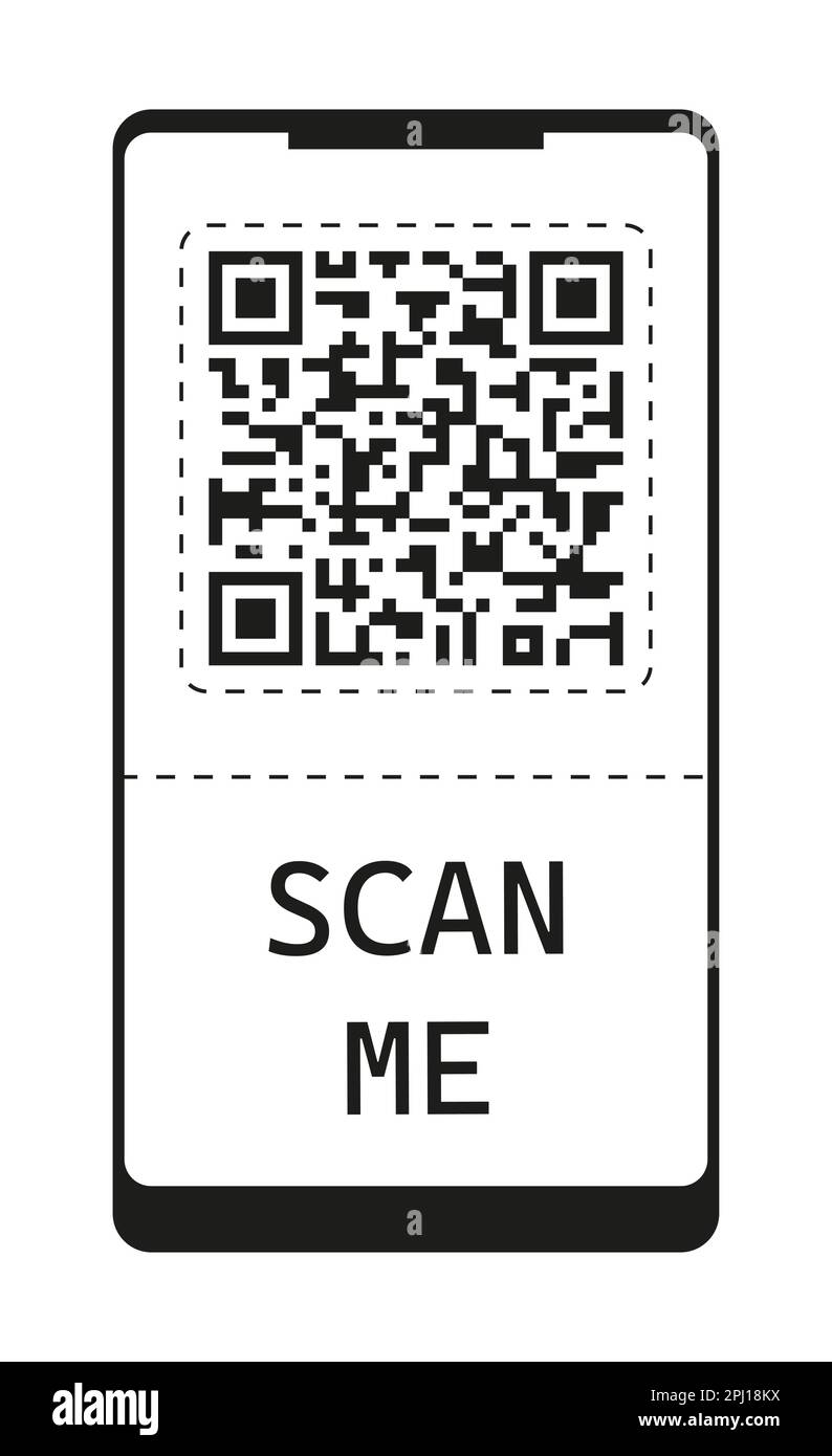 QR code vector. Sample vector QR code for smartphone scanning. Identity ...