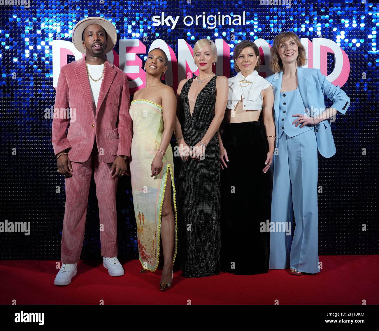 (left to right) Kiell Smith-Bynoe, Freema Agyeman, Lily Allen, Aimee ...