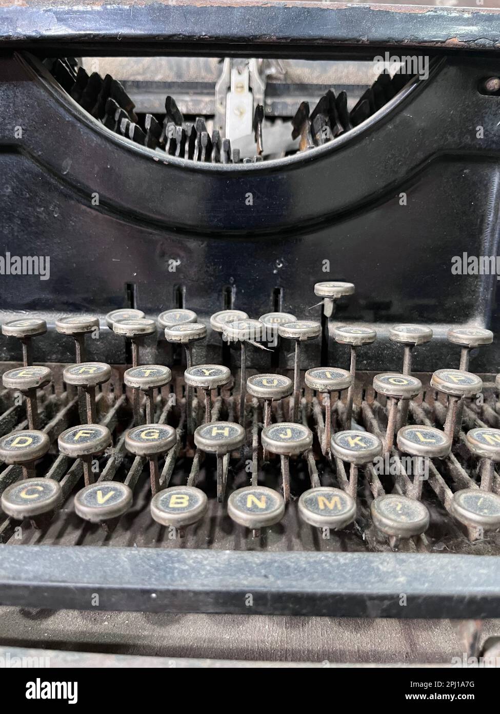 detail of an old typewriter Stock Photo - Alamy