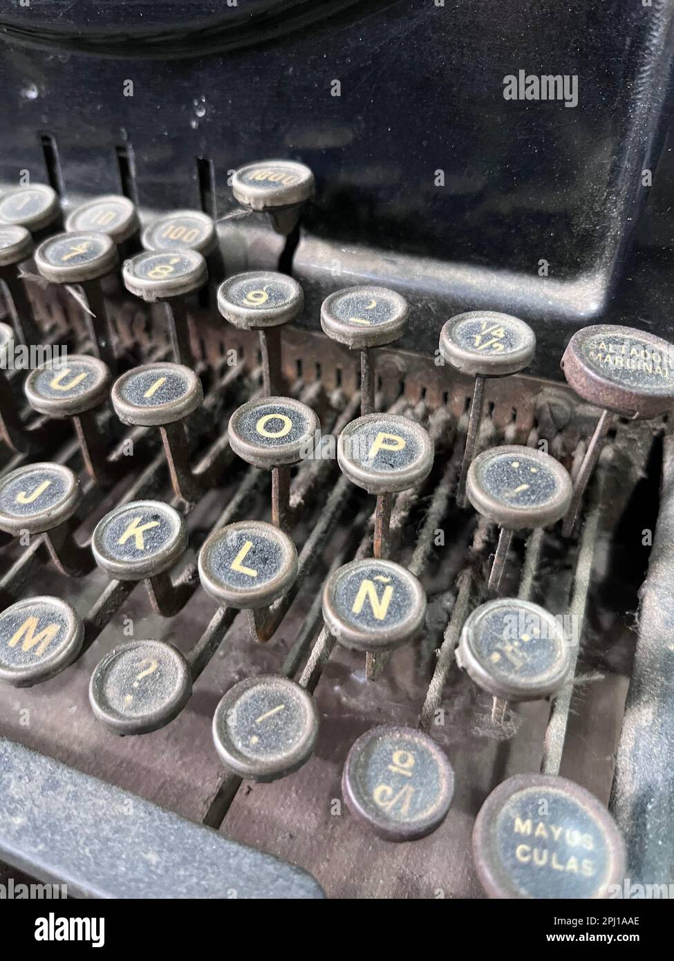 detail of an old typewriter Stock Photo - Alamy