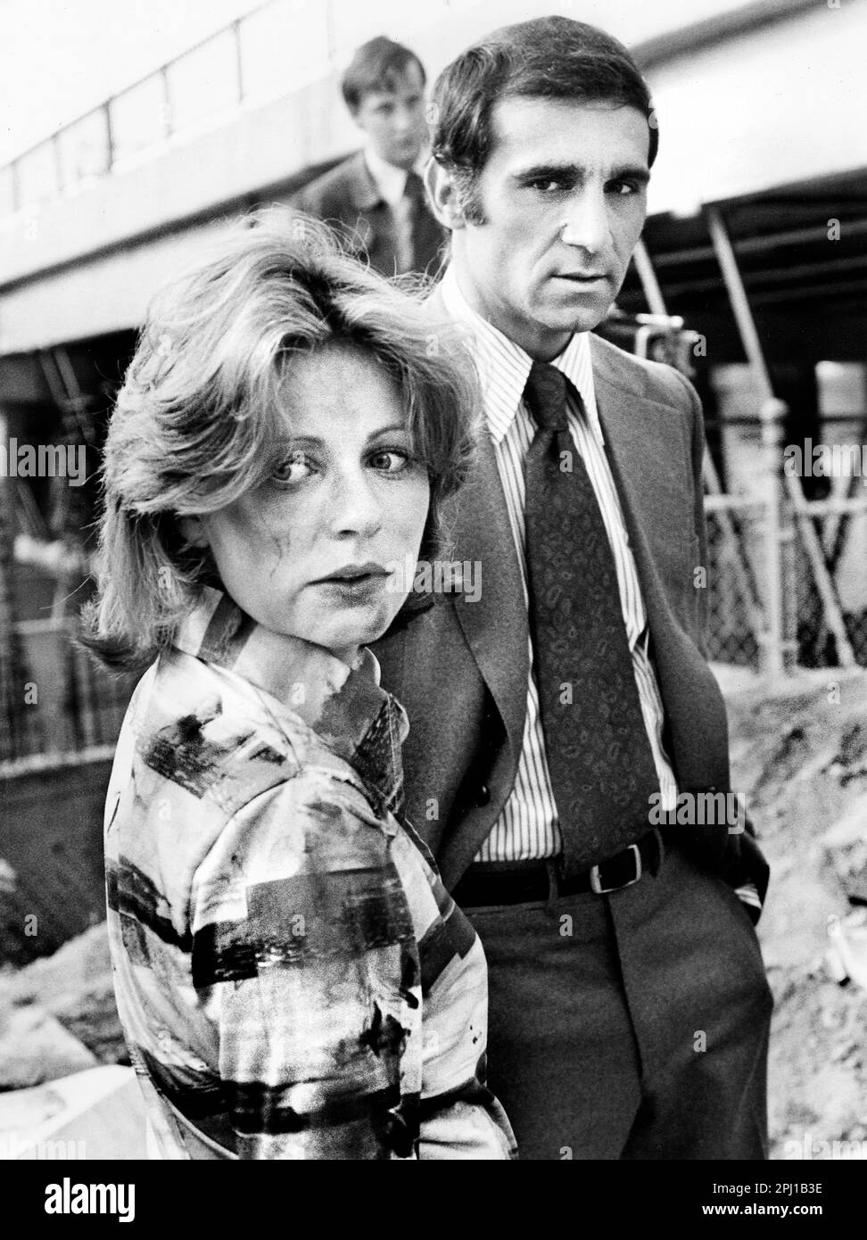 Patty Duke, Tony Lo Bianco, on-set of the TV Series, "Police Story ...