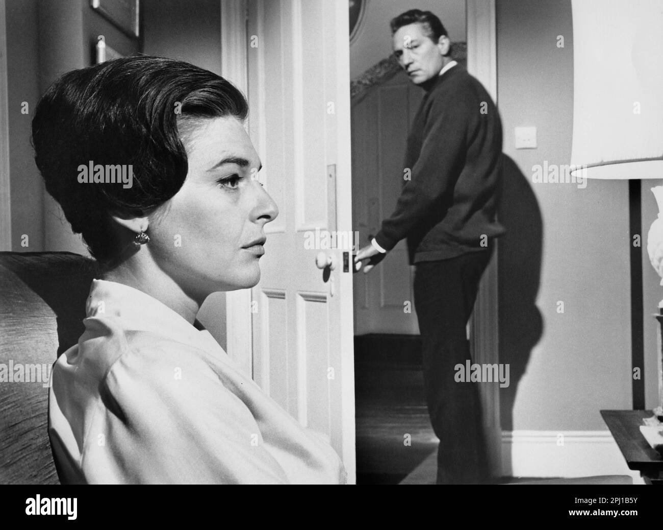 Anne Bancroft, Peter Finch, on-set of the British Film, "The Pumpkin ...