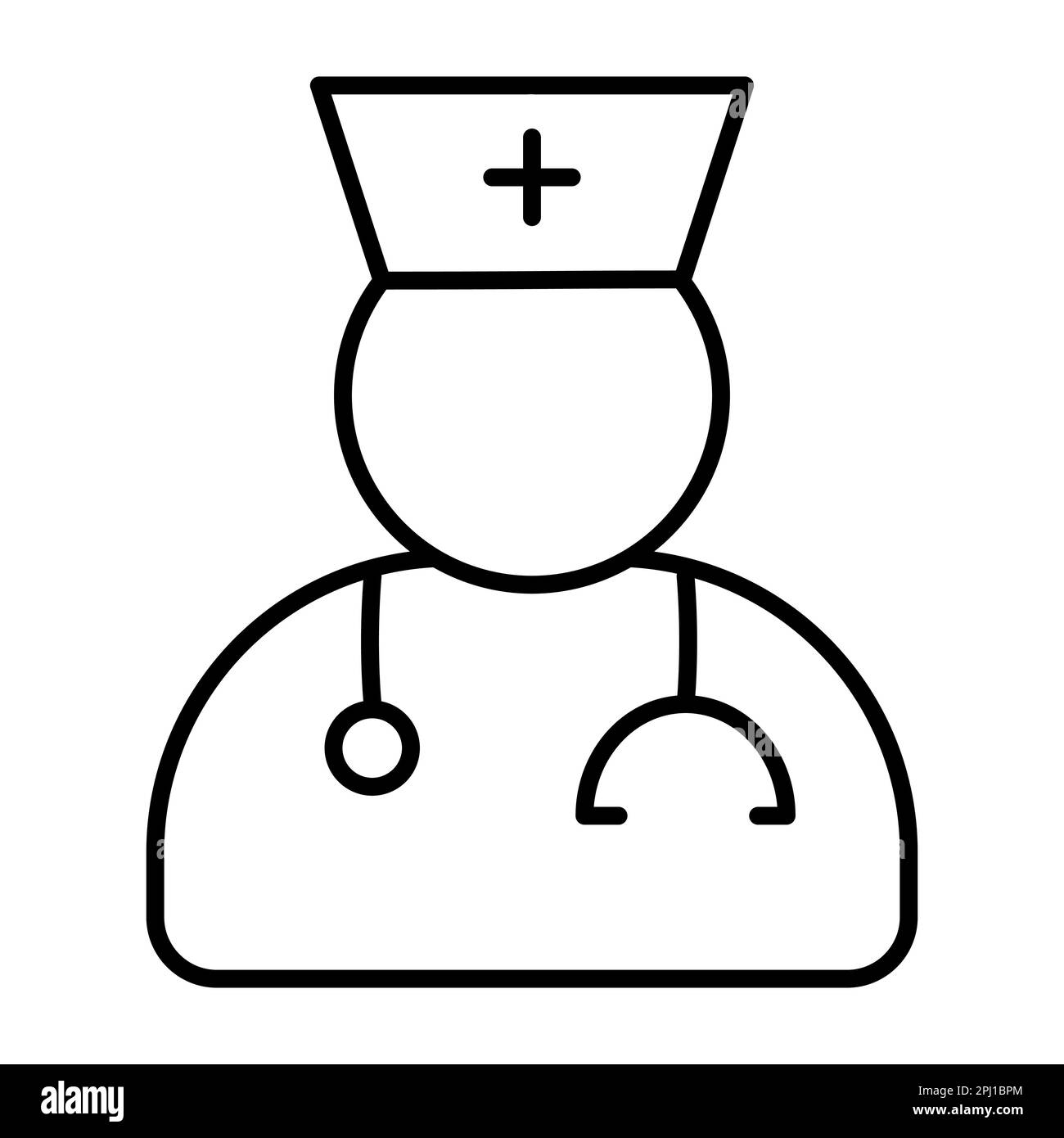 Doctor line icon. Vector illustration isolated on white background ...
