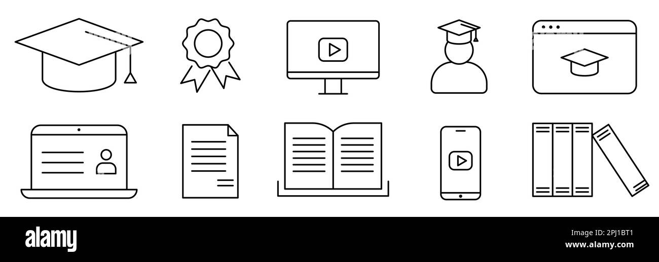 Education and learning thin line icons. Design can use for web and ...