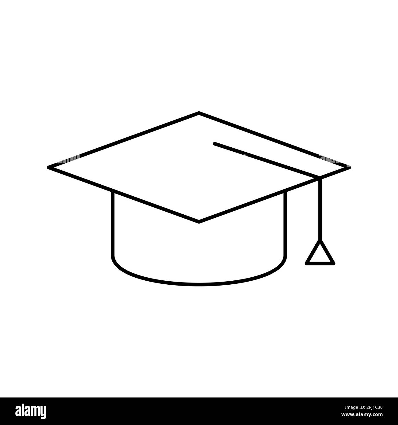 Education Hat Icon. Vector illustration isolated on white background ...