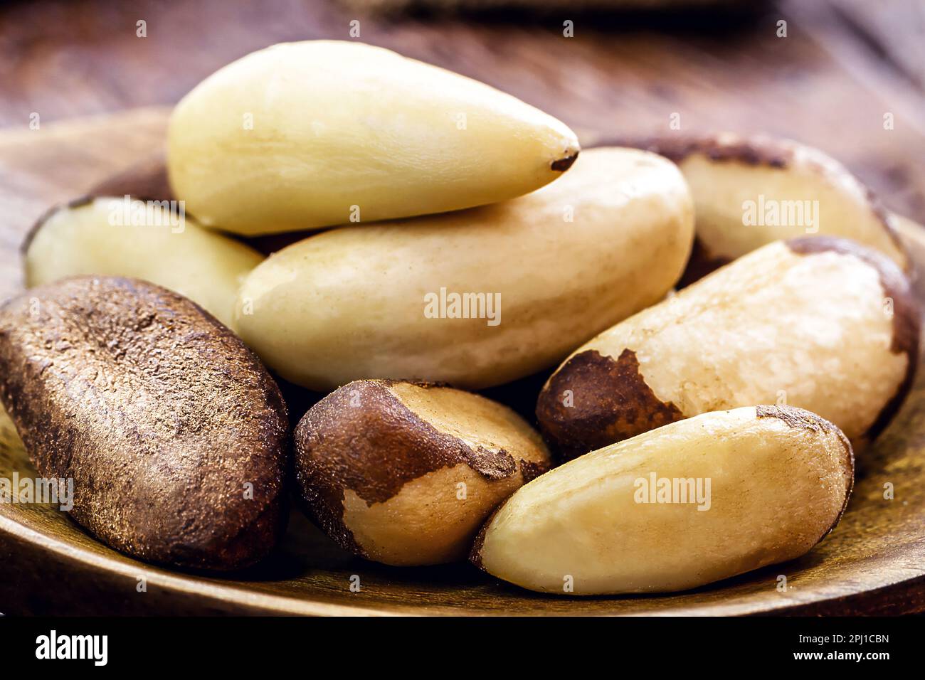Brazil nuts, or Bolivian nuts, typical of the Amazon rainforest, exotic ...