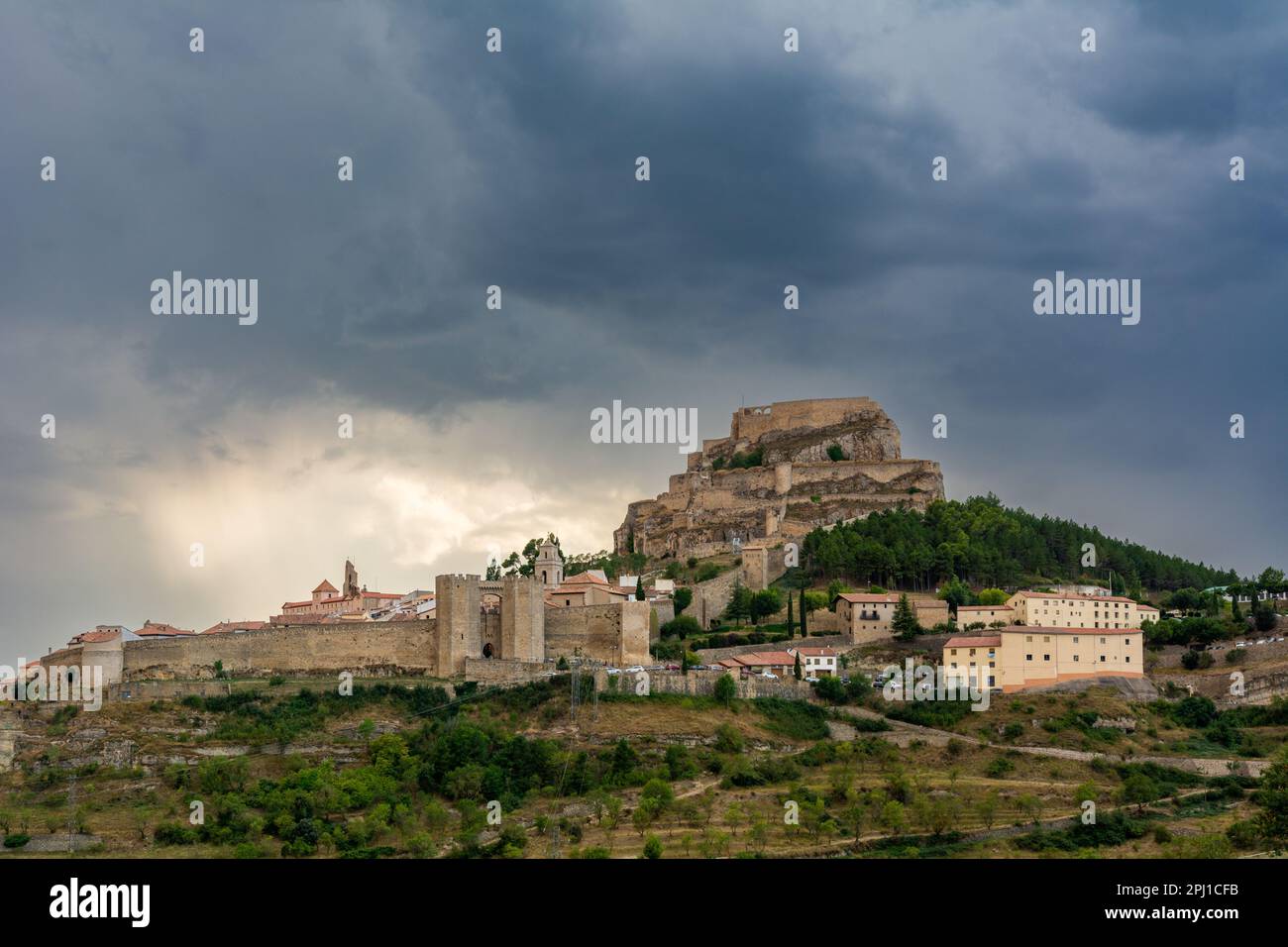 Take in the breathtaking panoramic view of the medieval town of Morella ...