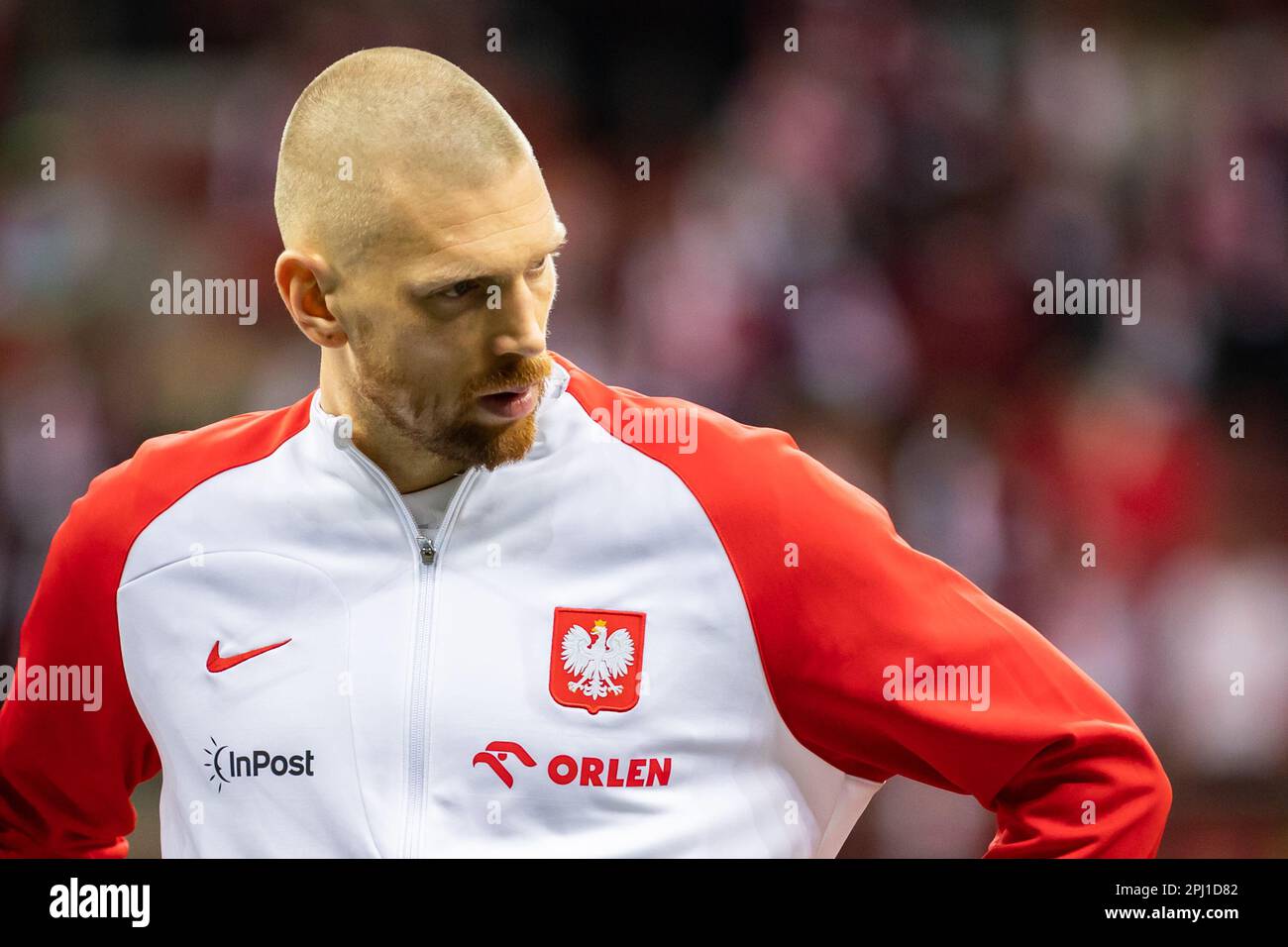 Bartosz Salamon of Poland seen during the UEFA EURO 2024 qualifying ...