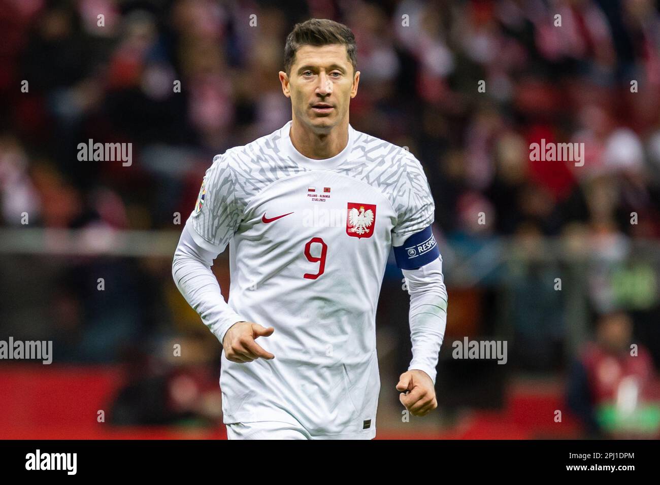 Warsaw, Poland. 27th Mar, 2023. Robert Lewandowski of Poland seen ...
