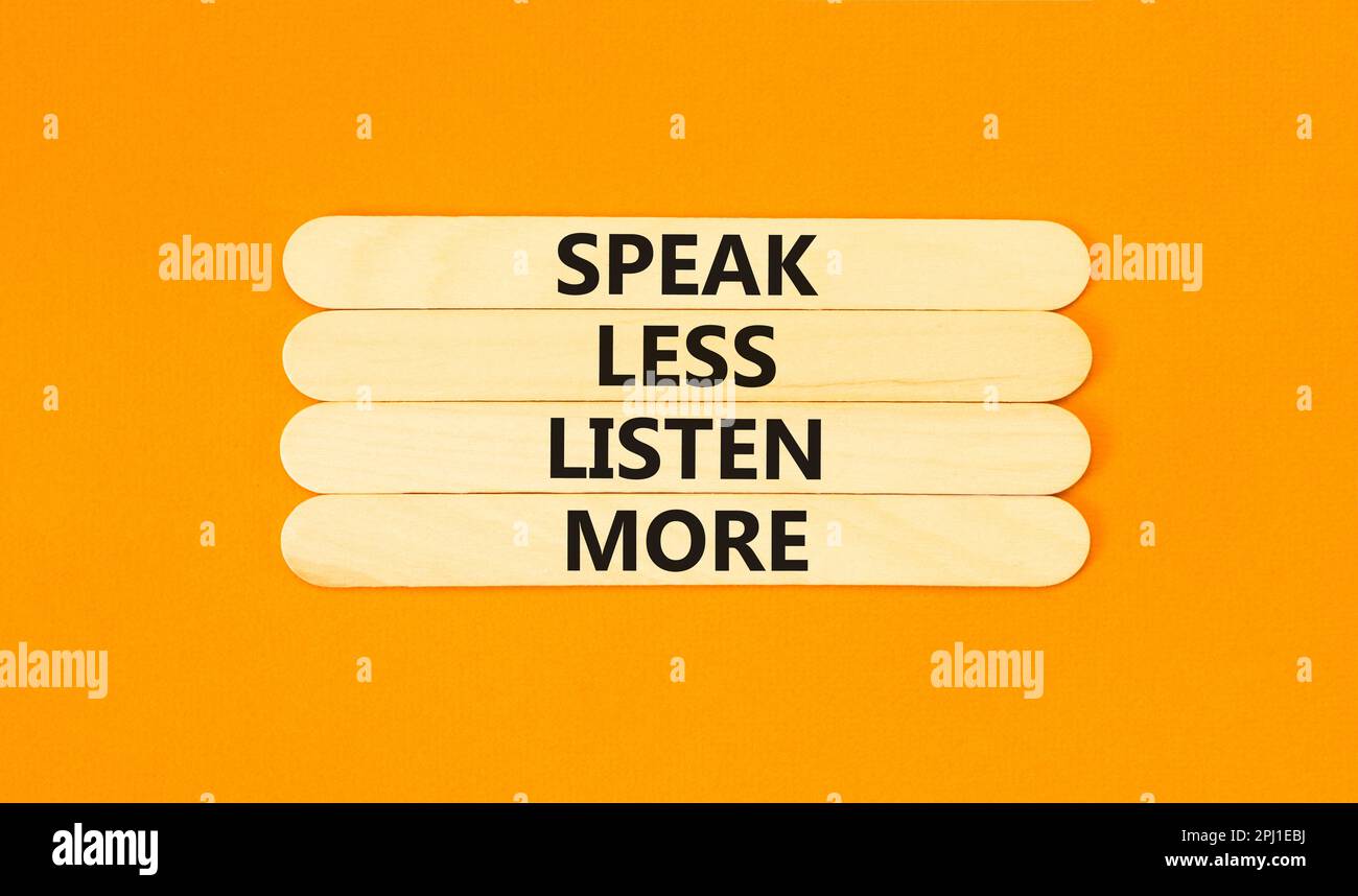 Speak less more motivational quote hi-res stock photography and images ...