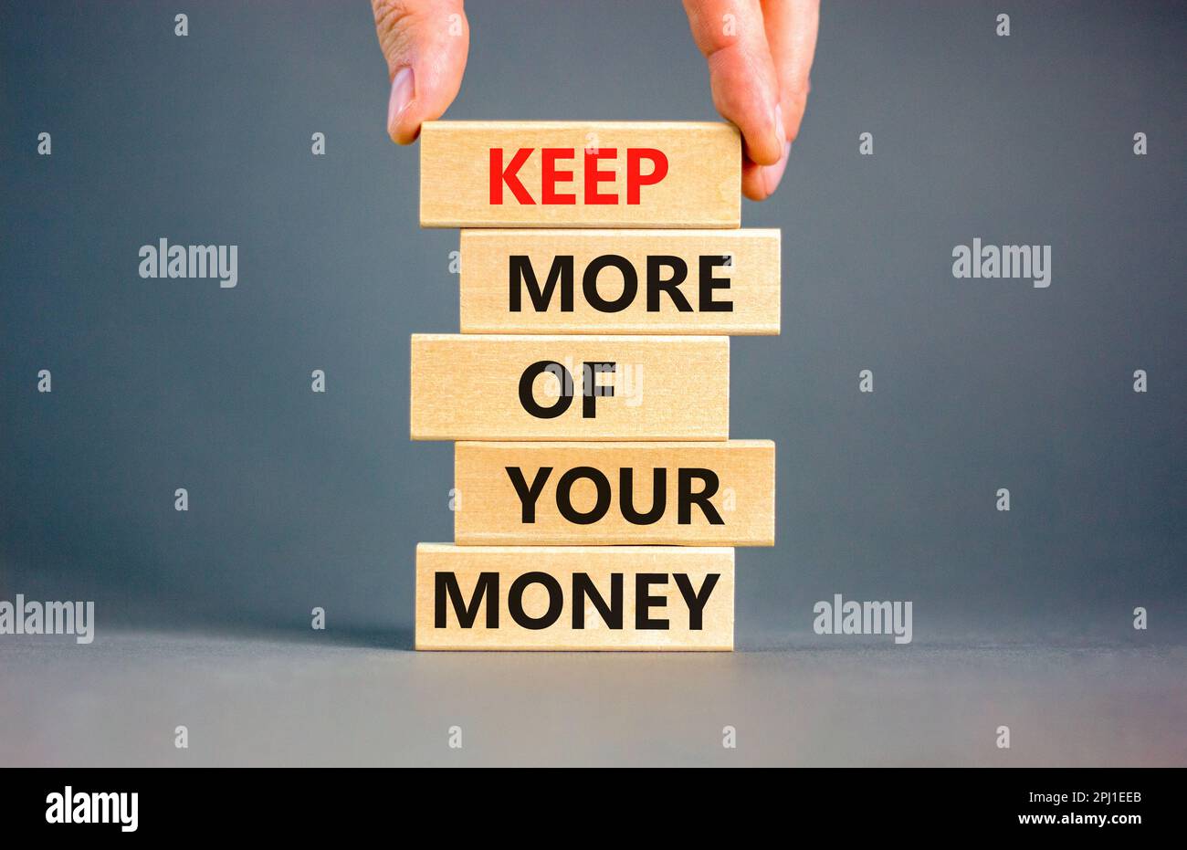 Keep more of your money symbol. Concept words Keep more of your money ...