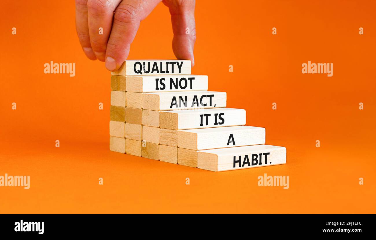 Quality is a habit symbol. Concept words Quality is not an act it is a ...