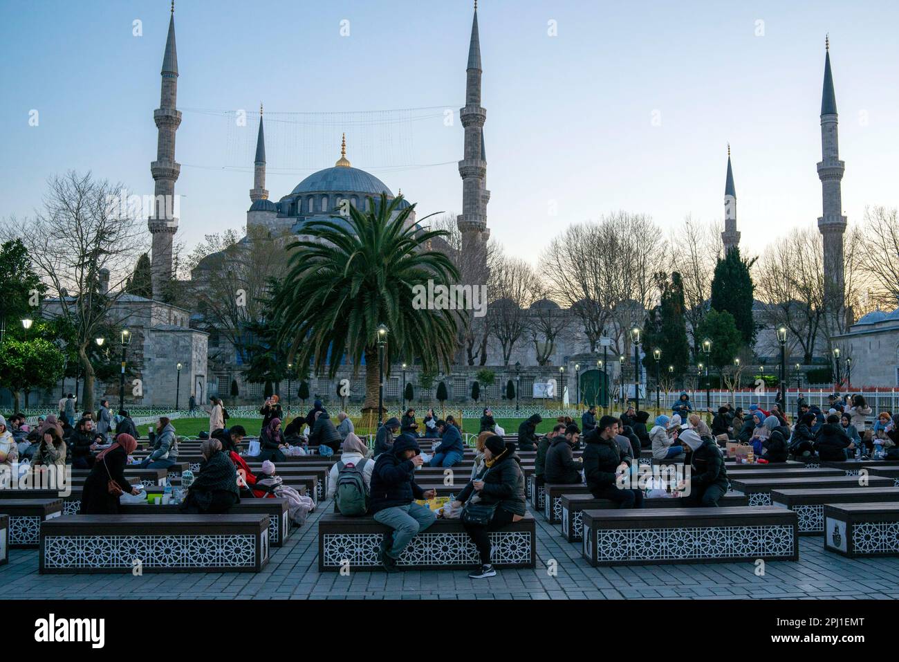Sultanahmet, Istanbul, Turkey. 30th Mar, 2023. Muslims break their fast ...