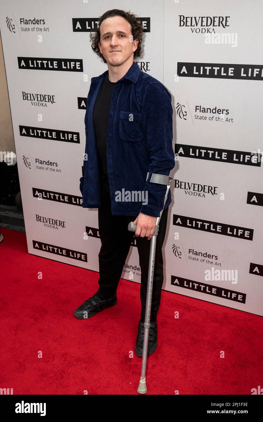 Daniel Monks arriving for the gala night of A Little Life at the Harold ...