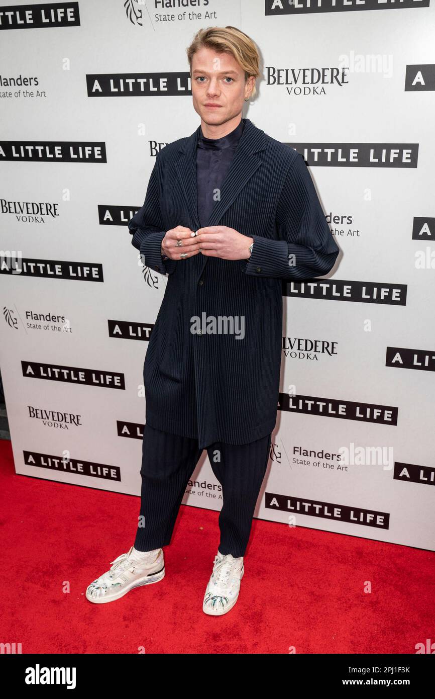 Tom Rhys Harries arriving for the gala night of A Little Life at the ...