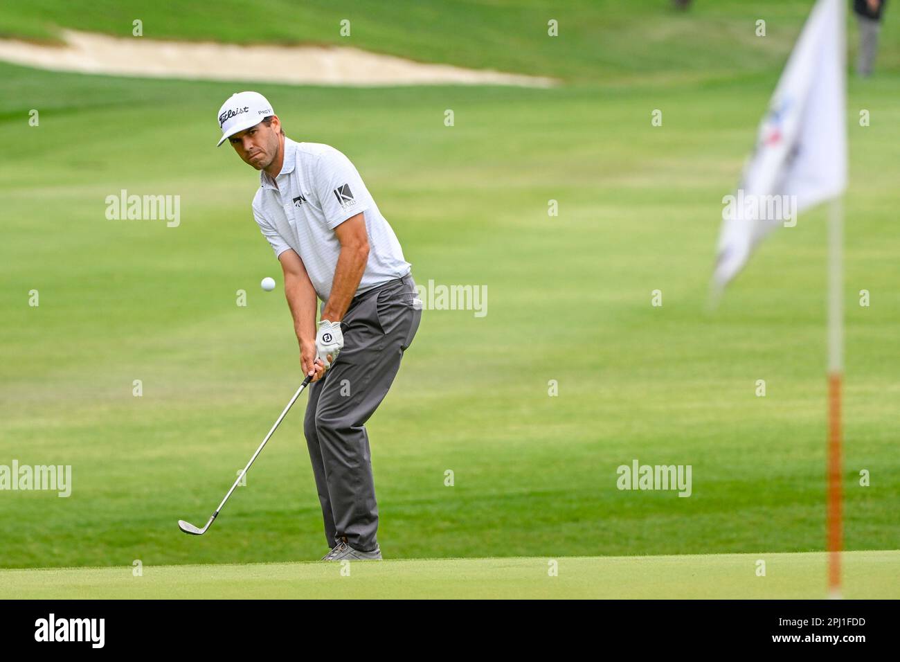 SAN ANTONIO, TX - MARCH 30: Ben Martin (USA) chips on to 18 during Rd1 ...