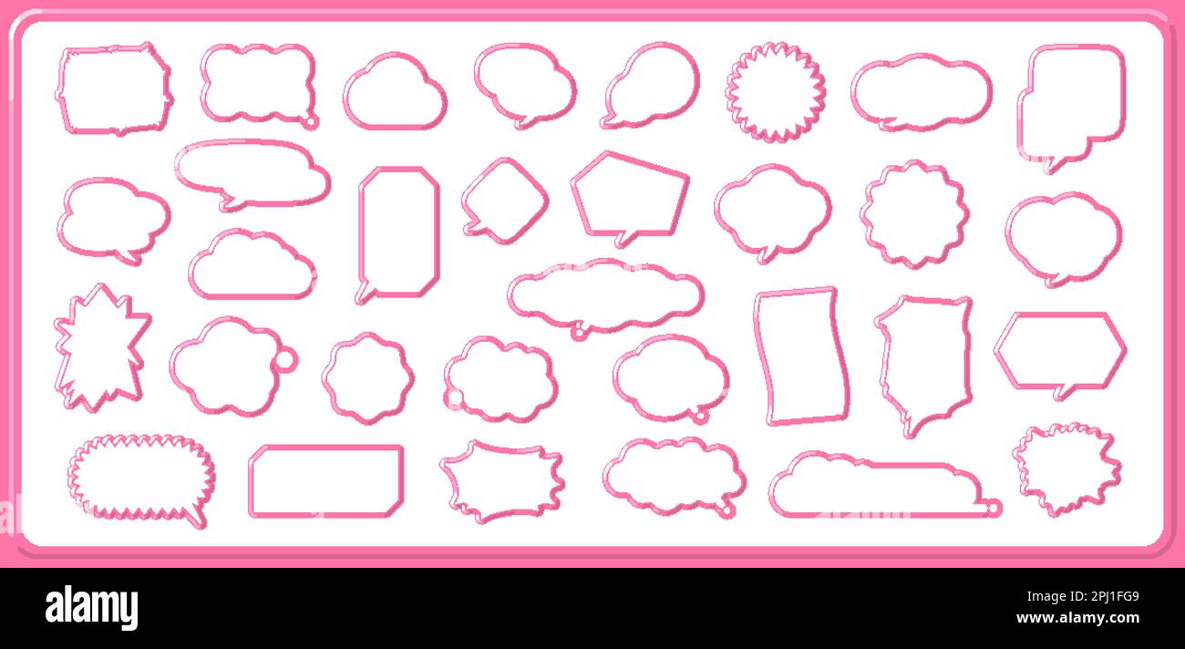 Speech bubbles of various shapes. Vector data that is easy to edit ...