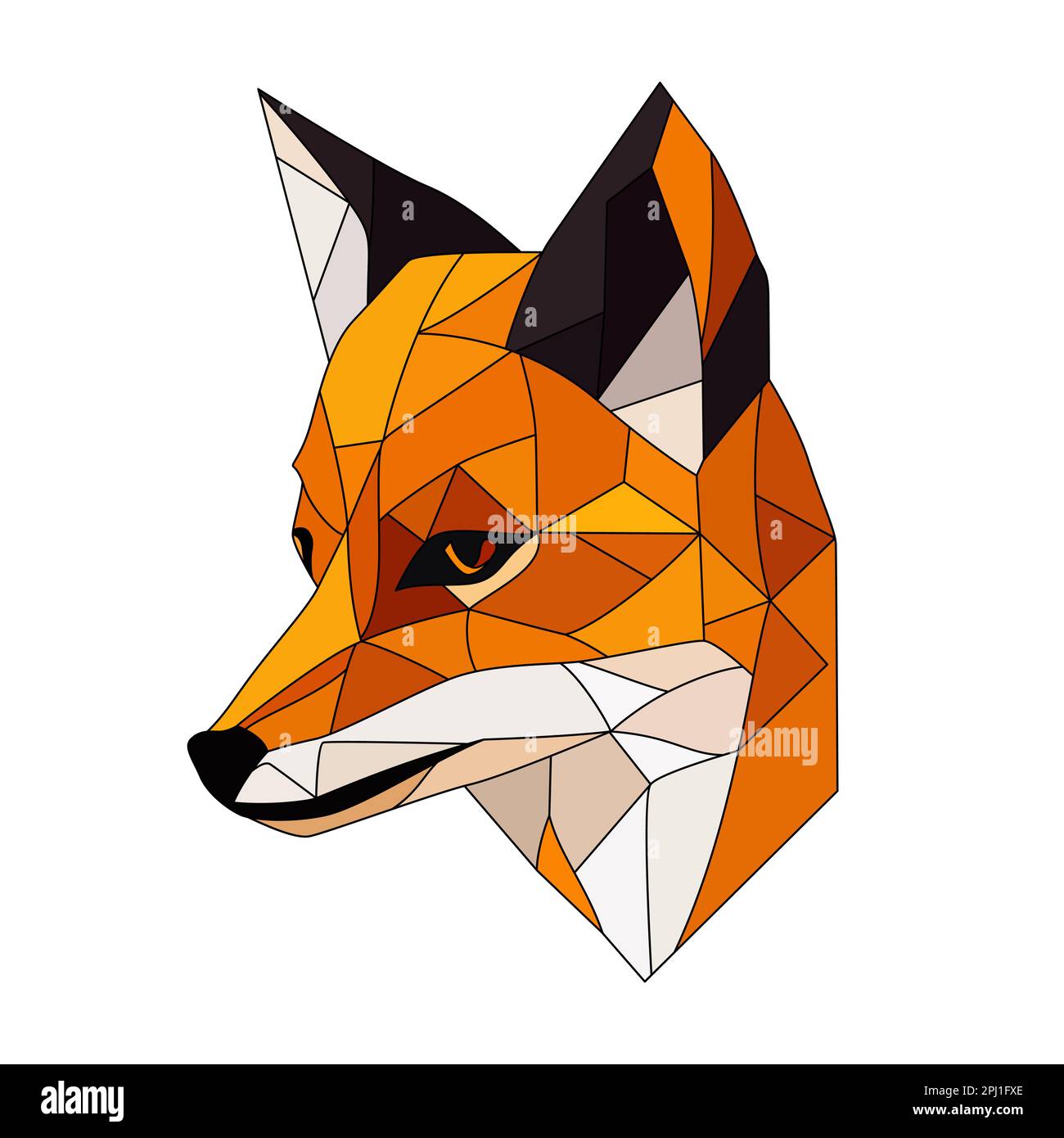 Geometric Fox Head