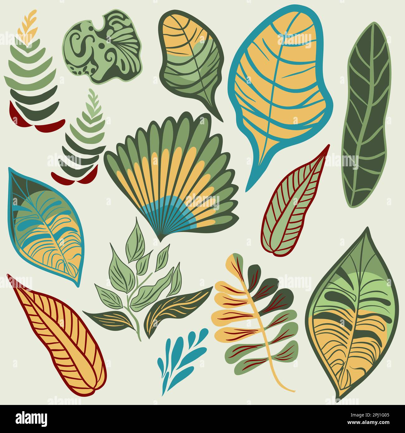 Jungle plants vector Stock Vector Images - Alamy