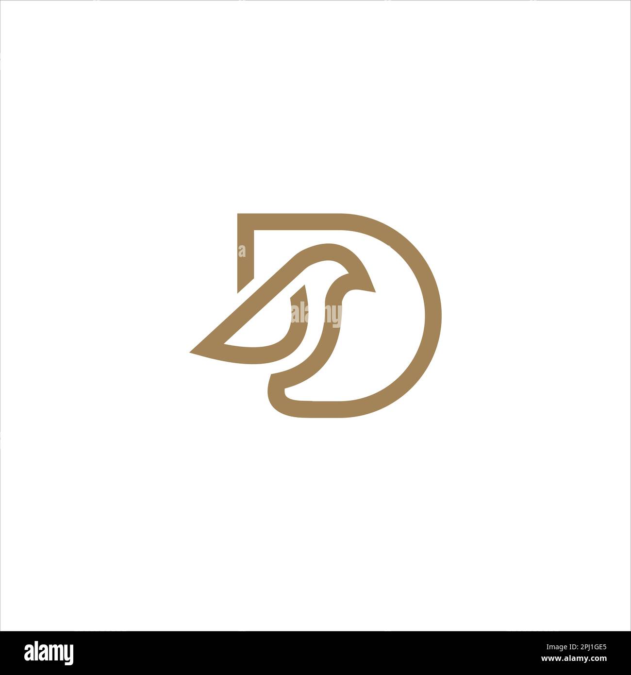 D and bird logo icon vector Stock Vector Image & Art - Alamy