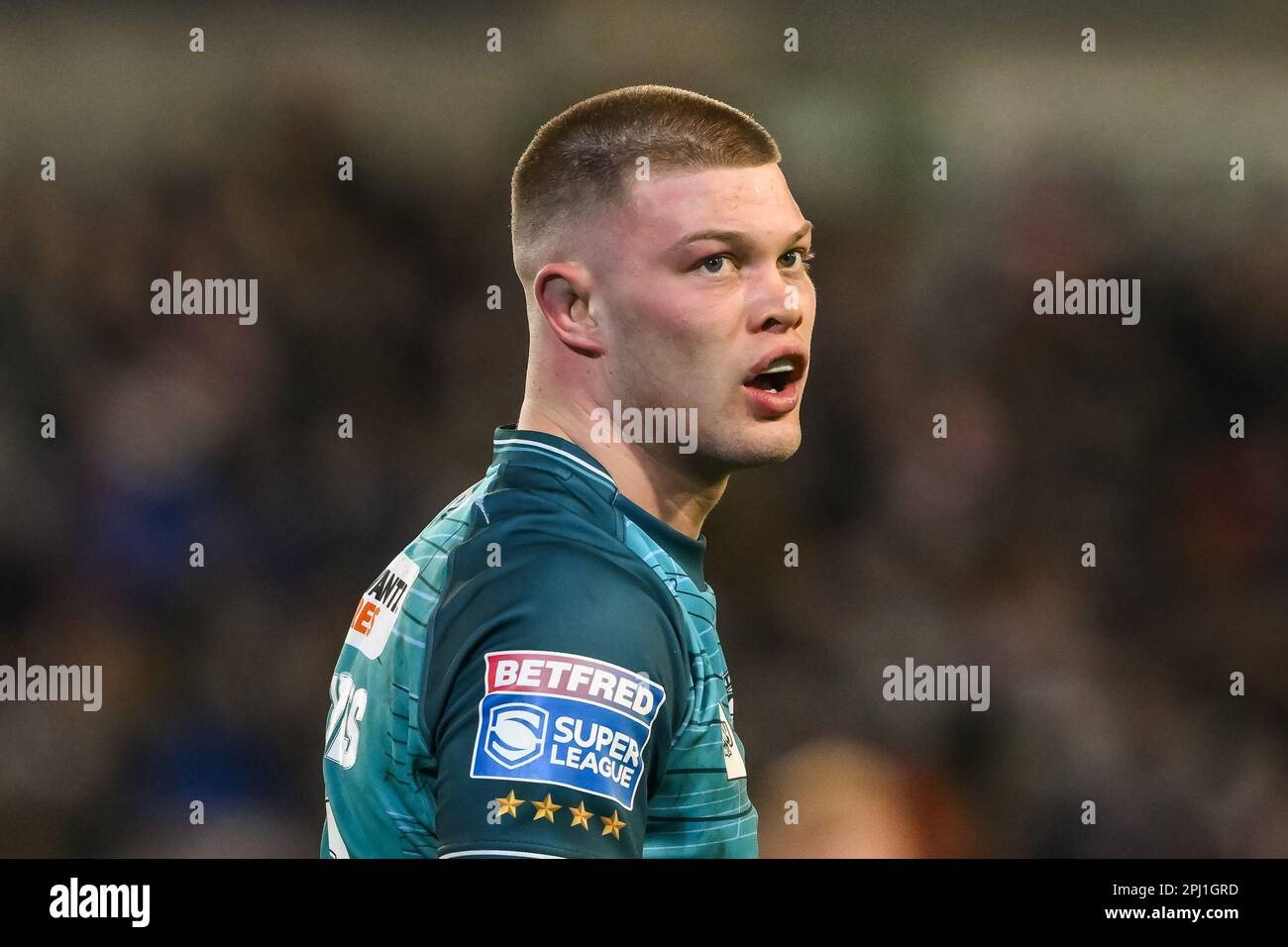 Morgan Smithies #13 of Wigan Warriors during the Betfred Super League ...