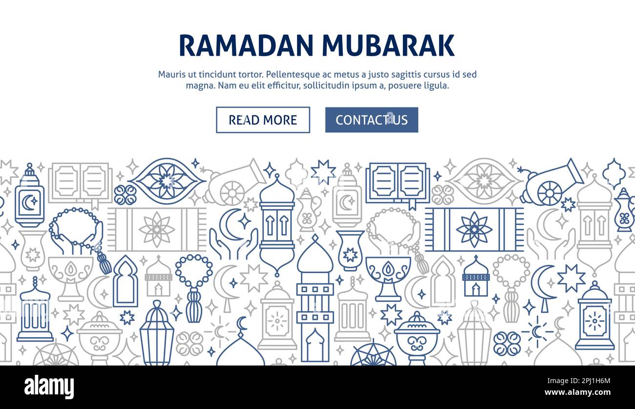 Ramadan Mubarak Banner Design Stock Vector Image & Art - Alamy