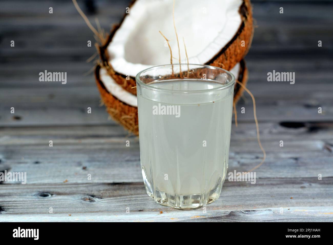 Coconut fruit cocoanut (Cocos nucifera) of the palm tree family ...