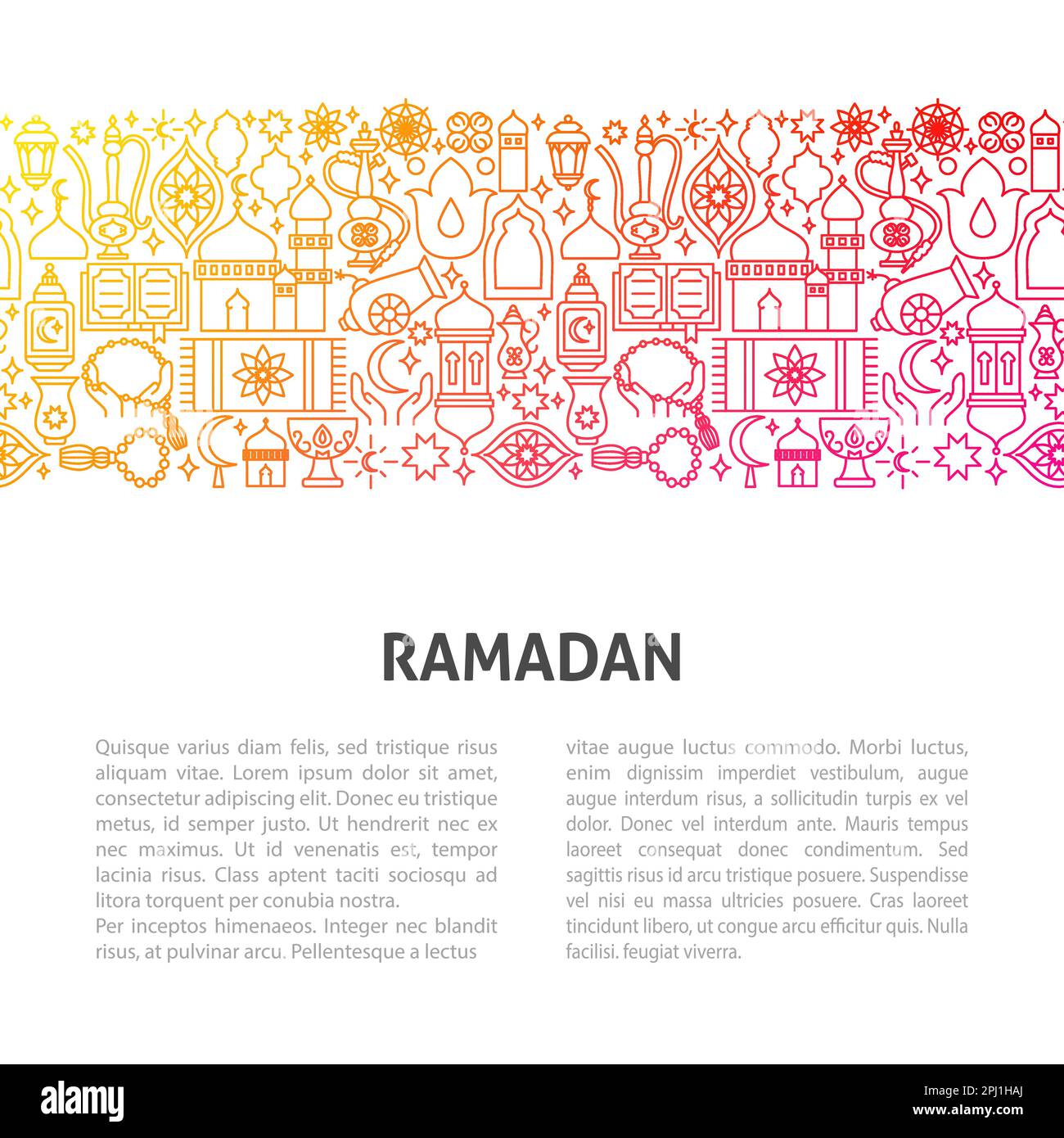 Ramadan Line Template Stock Vector Image & Art - Alamy