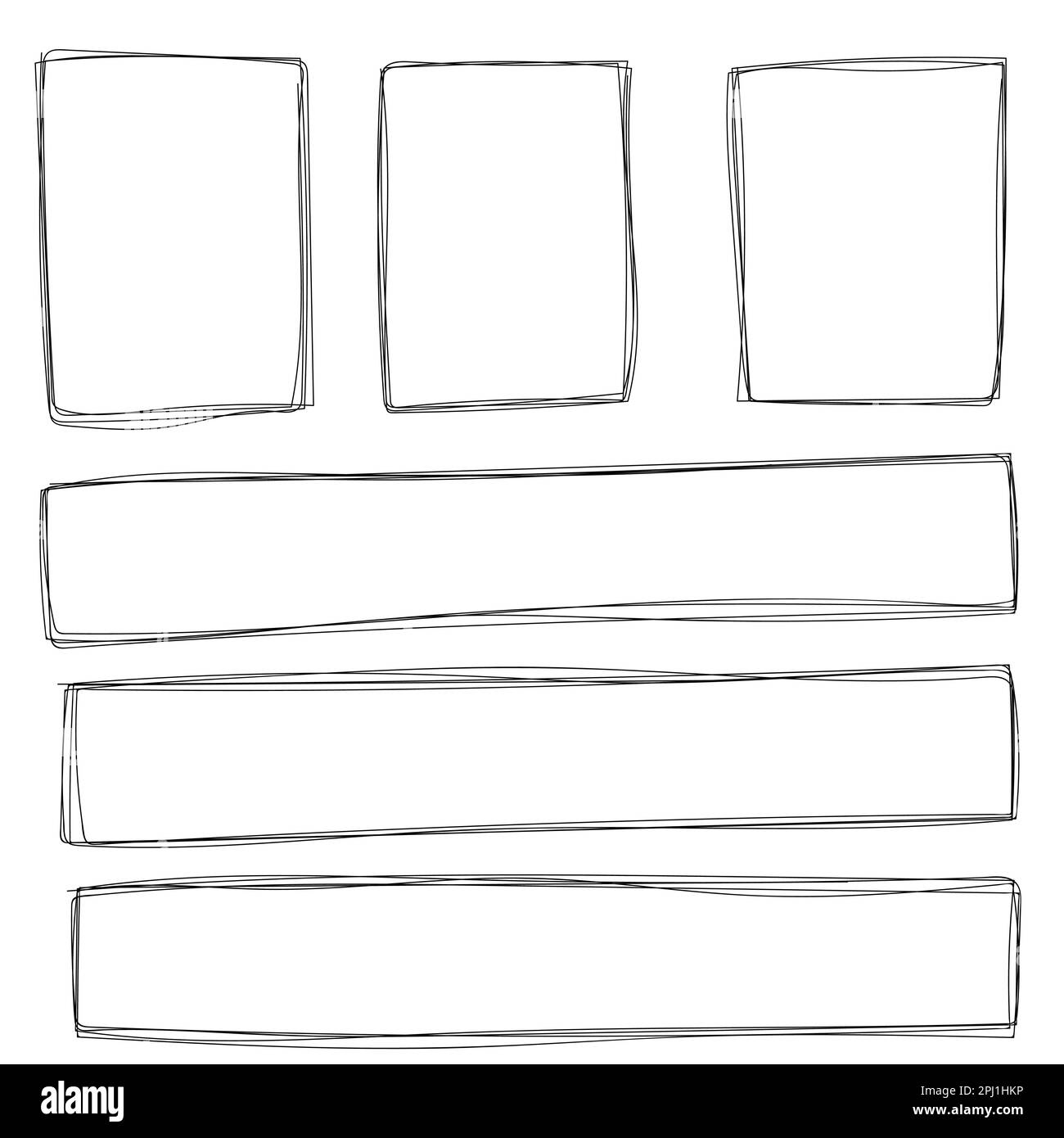 Black sketched border hi-res stock photography and images - Alamy