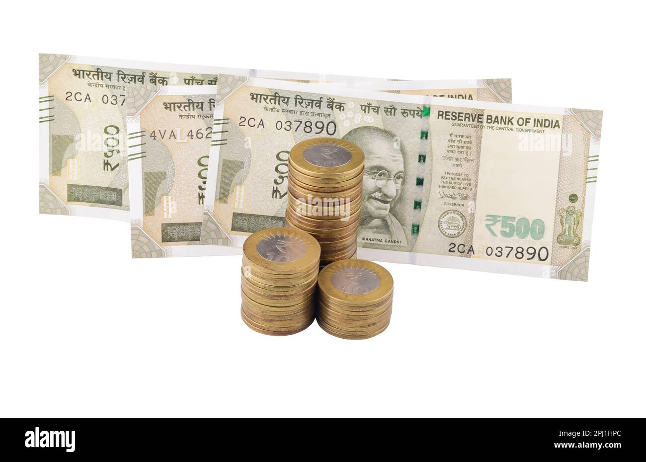 Indian currency isolated on white background with clipping path Stock ...