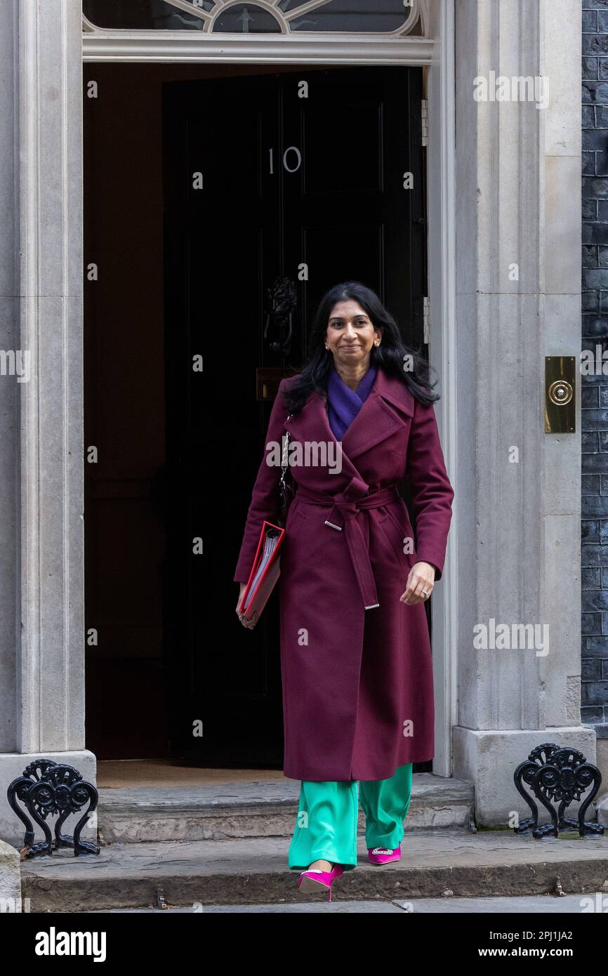 Suella Braverman MP, Secretary of State for the Home Department, leaves ...