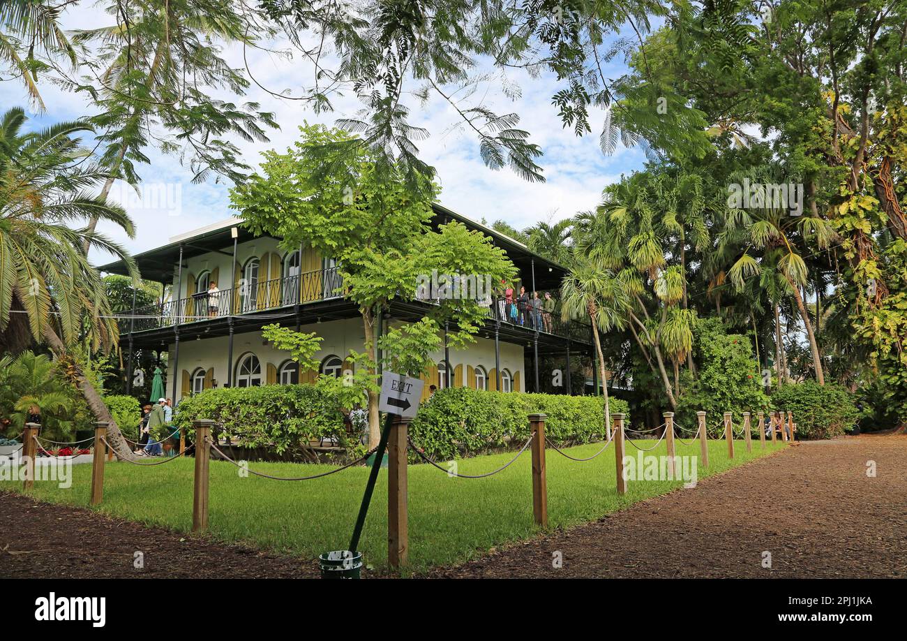 Panorama with Hemingway property - Key West, Florida Stock Photo - Alamy