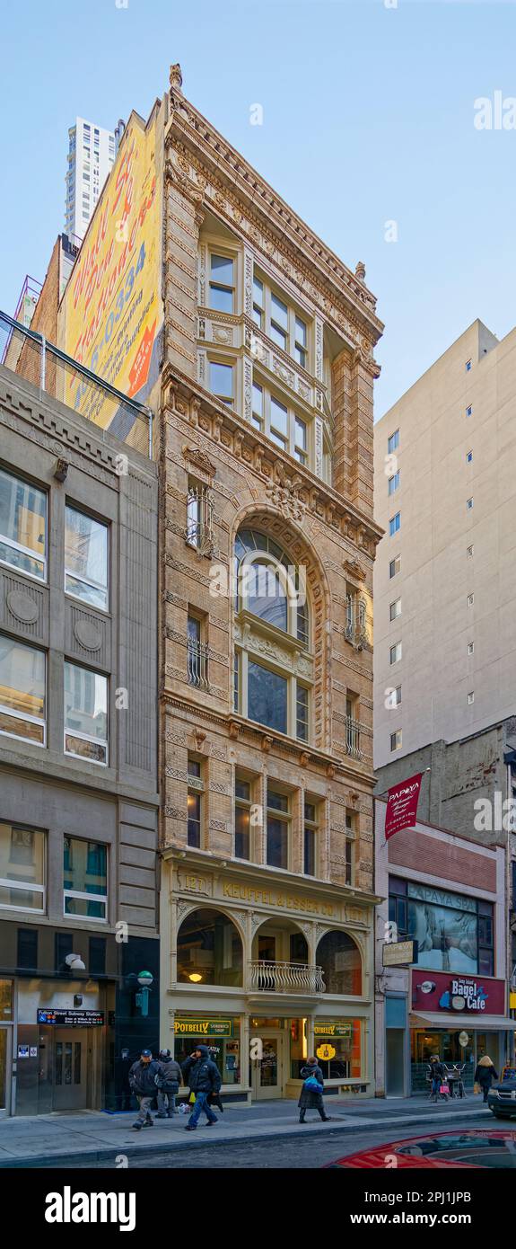 Keuffel & Esser Building on Fulton Street has elaborate terra cotta ...