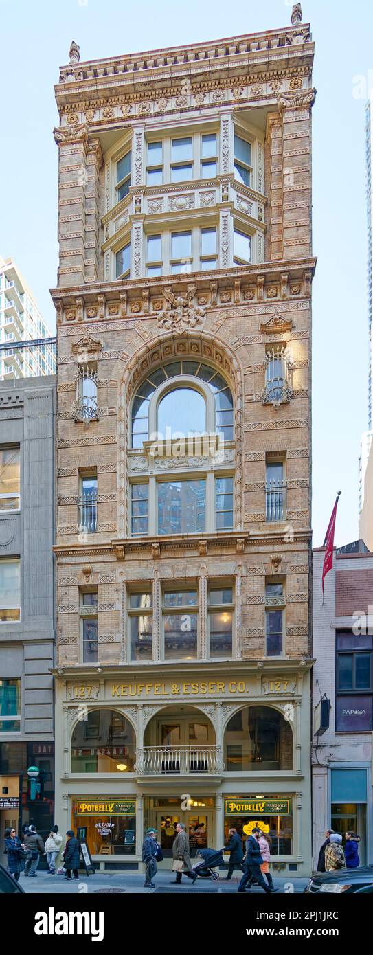 Keuffel & Esser Building on Fulton Street has elaborate terra cotta ...