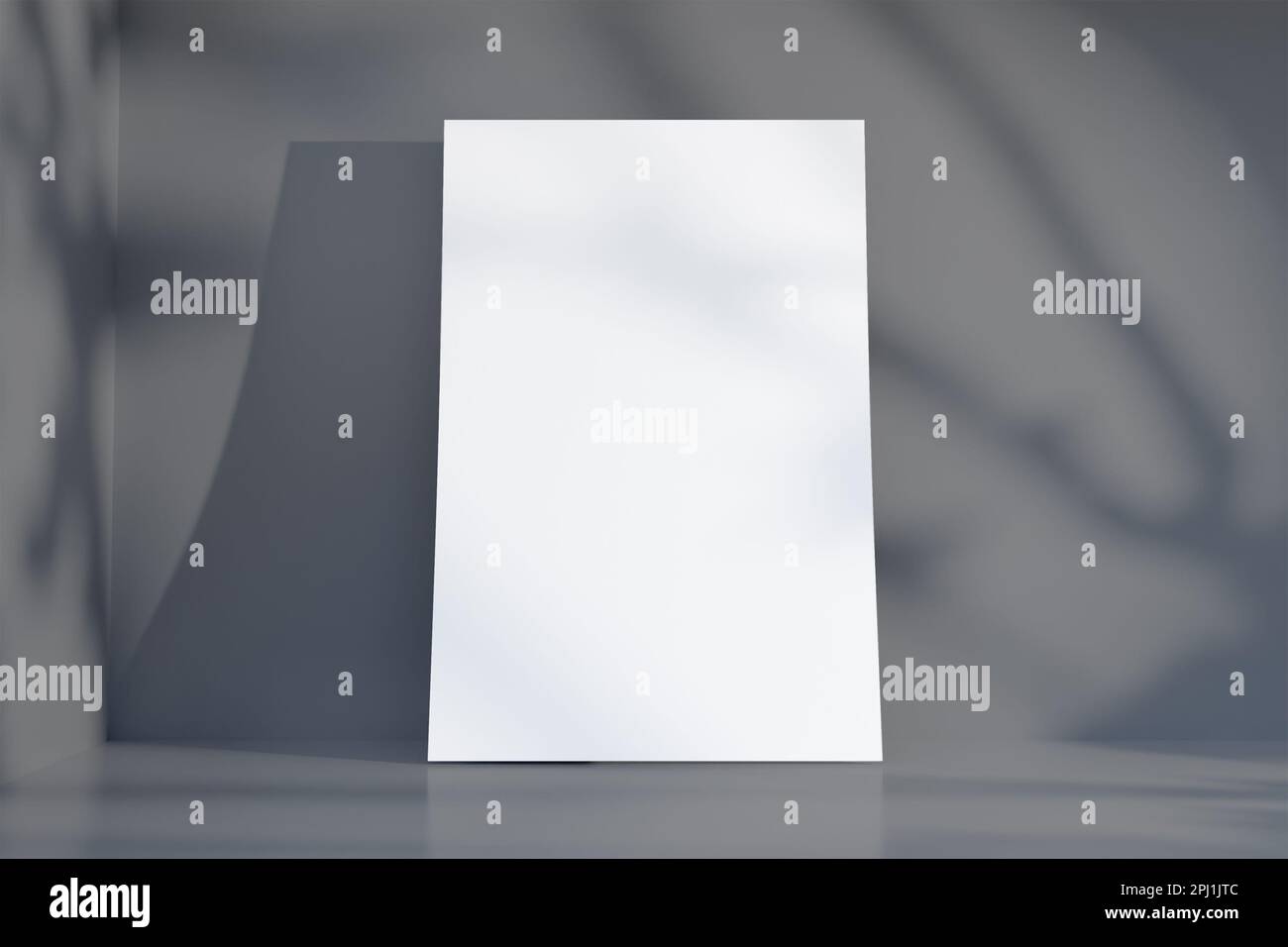 Mockup of a flyer with tree shadow overlay Stock Photo - Alamy