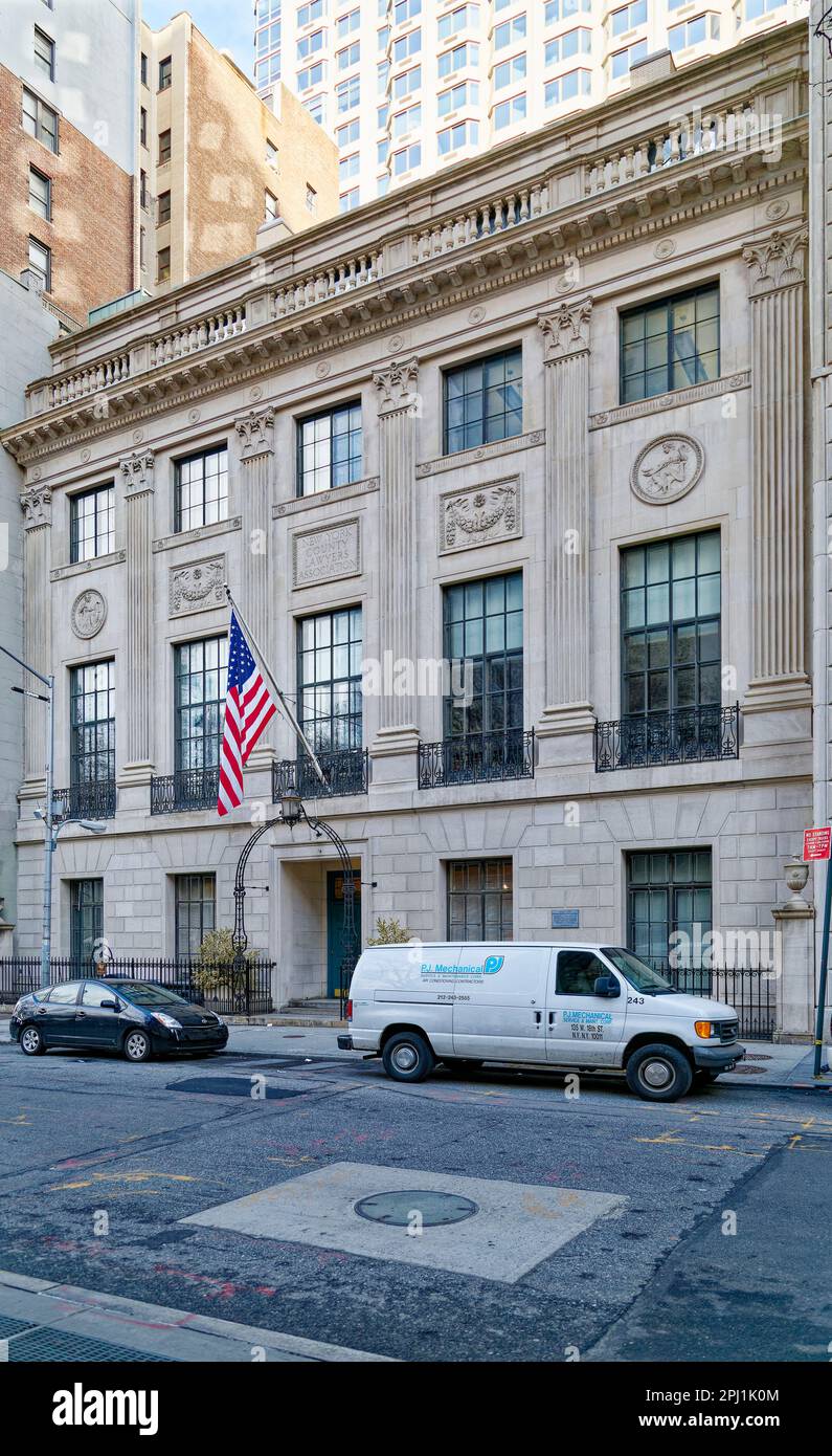 New York County Lawyers Association Building on Vesey Street. The club ...