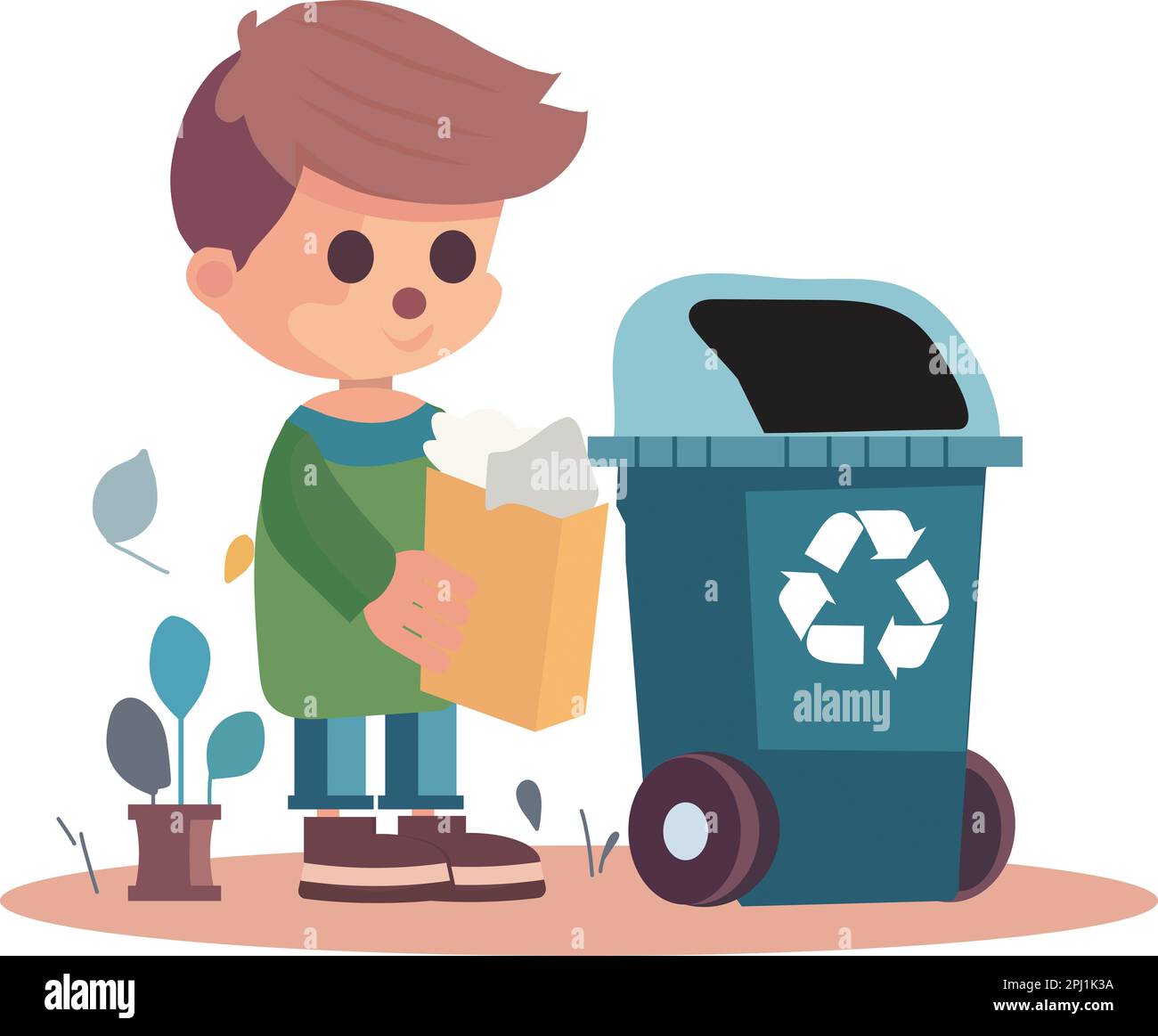 Cartoon boy recycling hi-res stock photography and images - Alamy