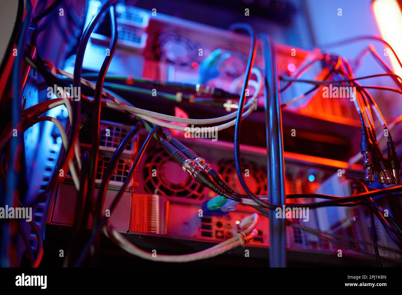 Fiber optic equipment in data center server room Stock Photo - Alamy