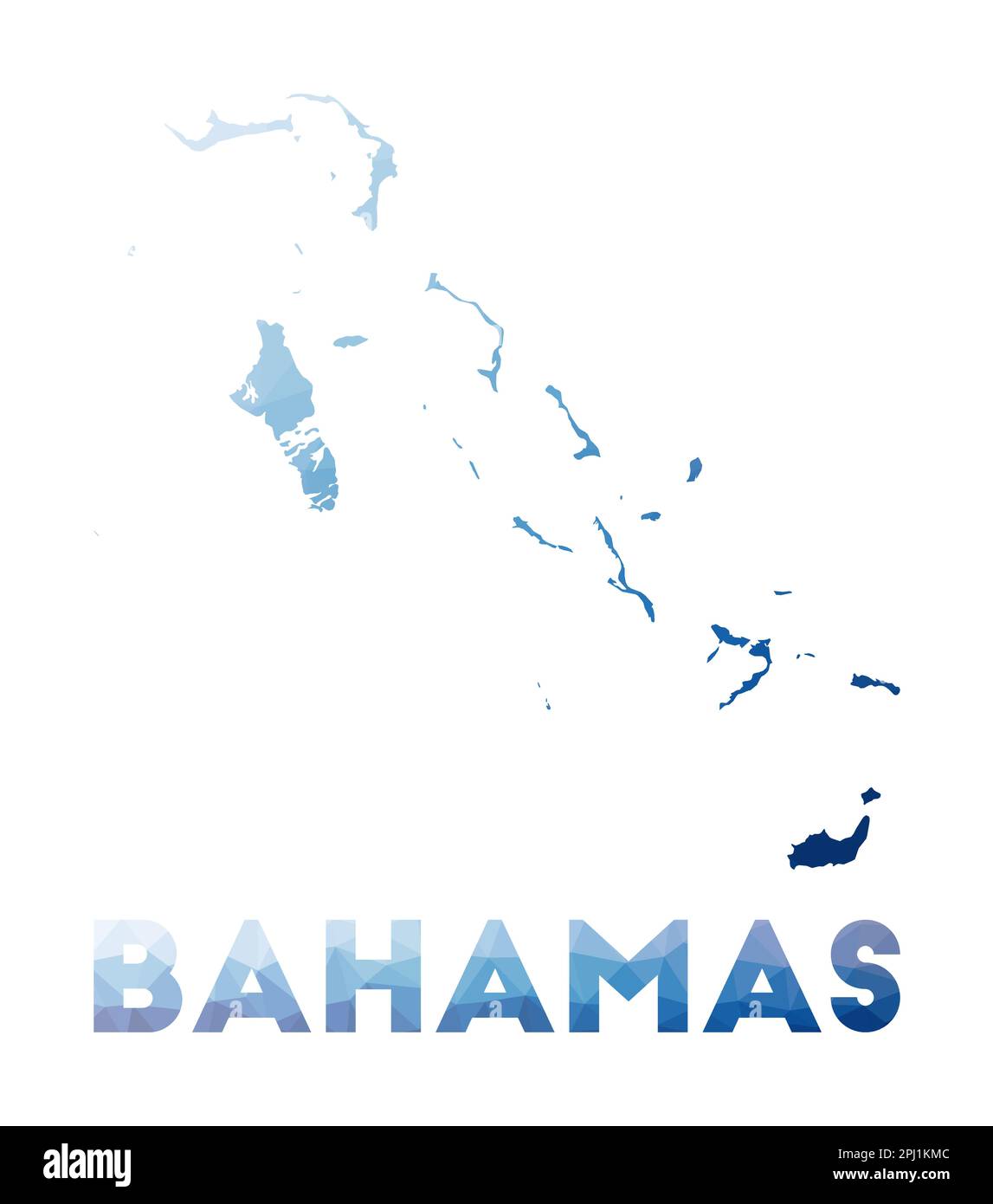 Low poly map of Bahamas. Geometric illustration of the country. Bahamas ...