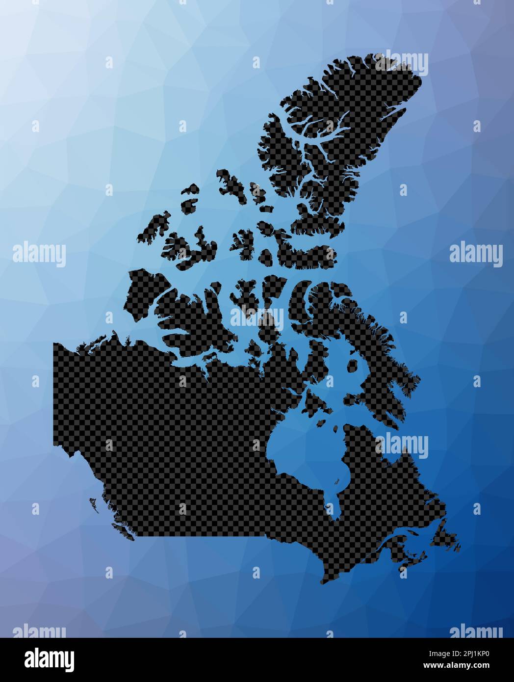 Canada geometric map. Stencil shape of Canada in low poly style. Cool ...