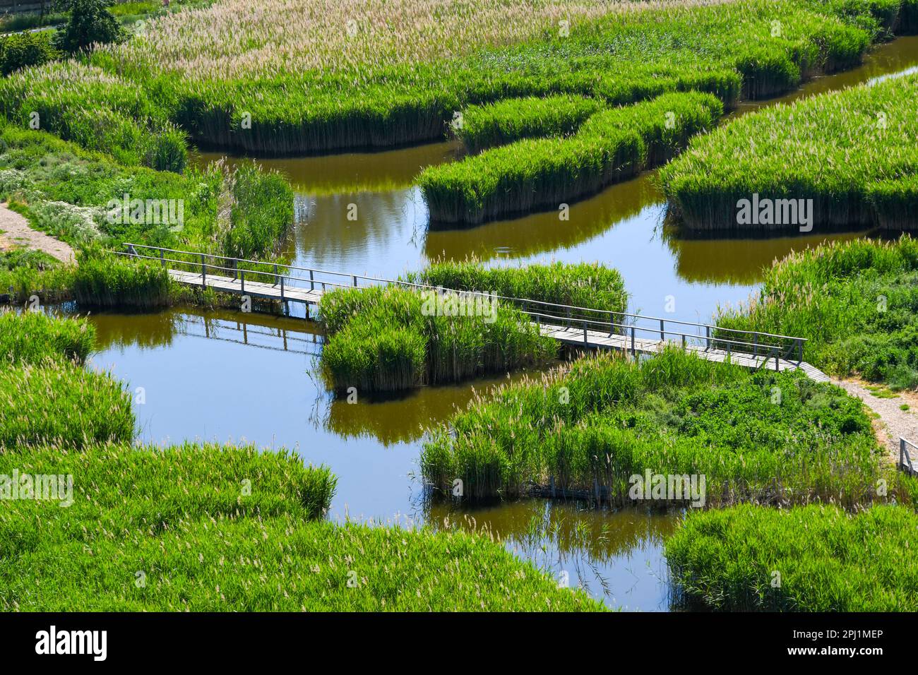 Landscape with footbridge hi-res stock photography and images - Alamy