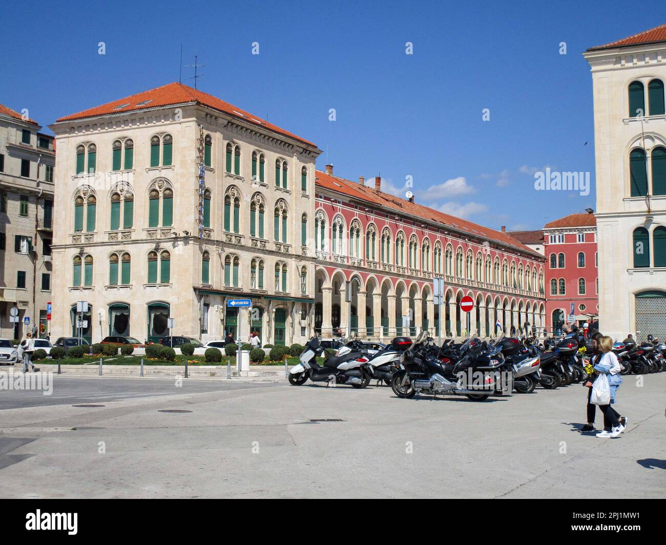 A view of Republic Square in Split on the 25th March 2023 Stock Photo ...