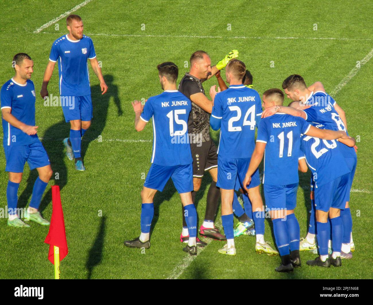 Junak celebrate scoring against RNK Split on the 26th March 2023 Stock ...