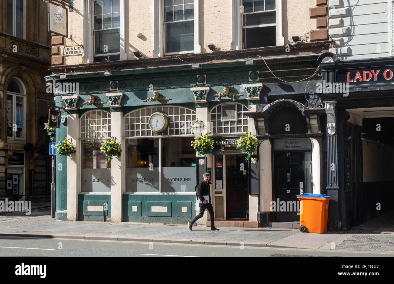 Saddle Inn, a traditional pub on Dale Street in Liverpool Stock Photo ...