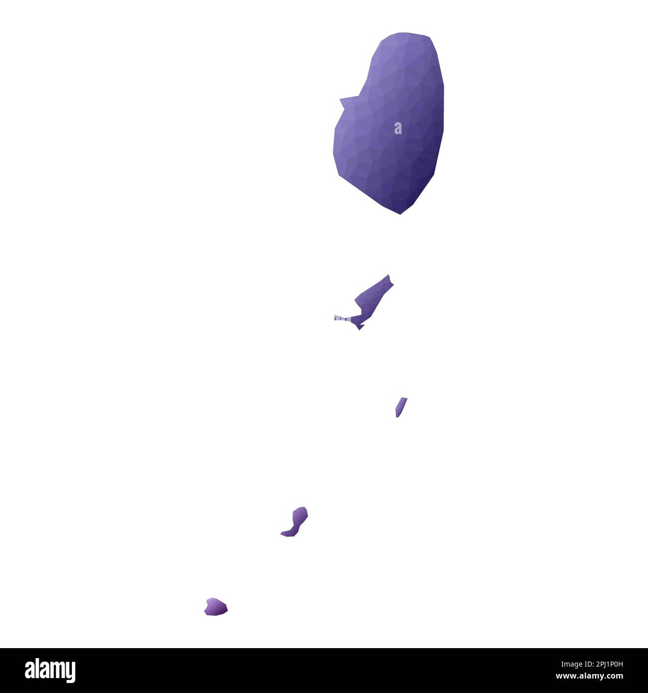 St. Vincent map. Geometric style country outline. Pleasant violet vector illustration Stock ...
