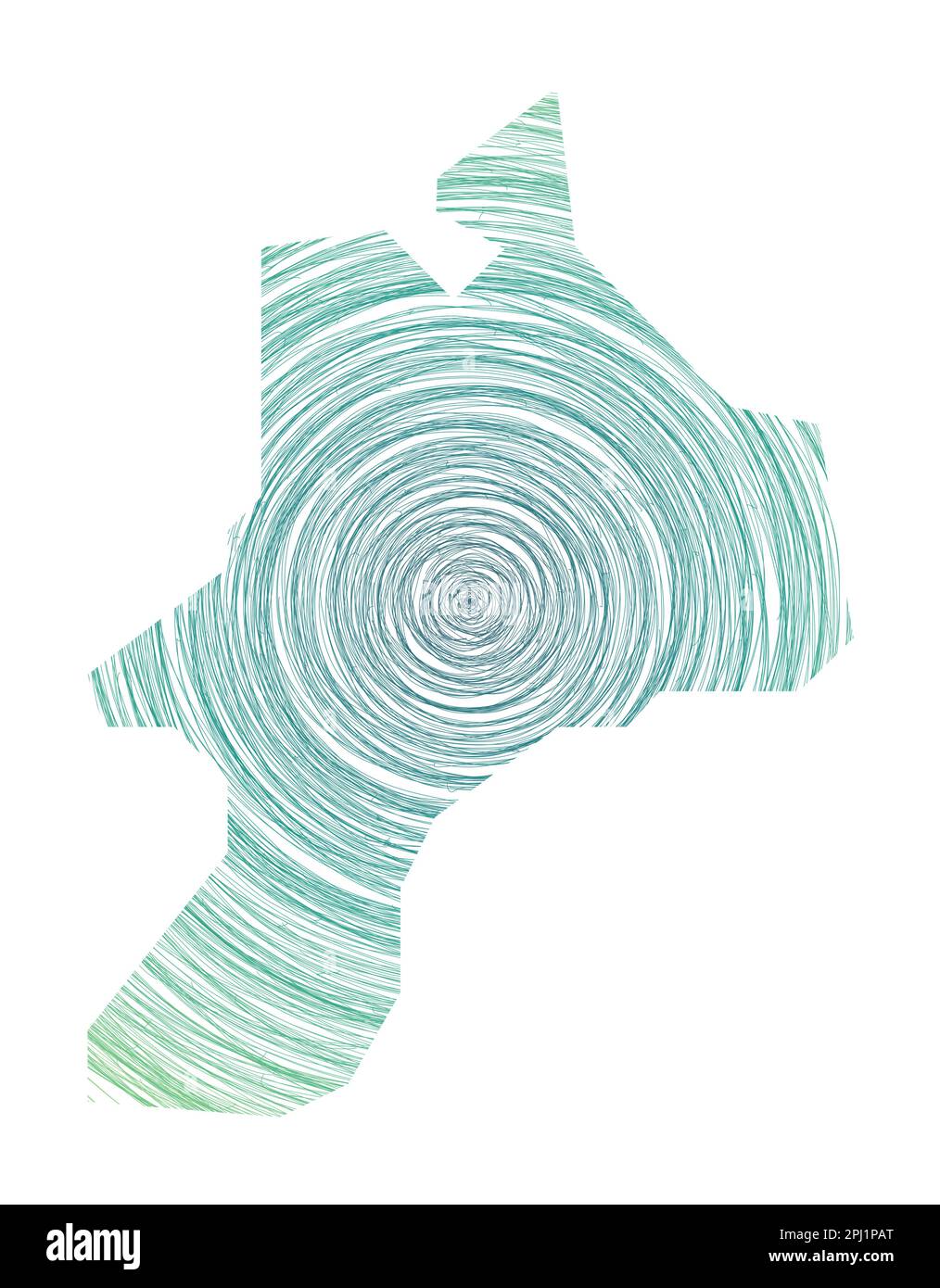 Mayreau map filled with concentric circles. Sketch style circles in ...