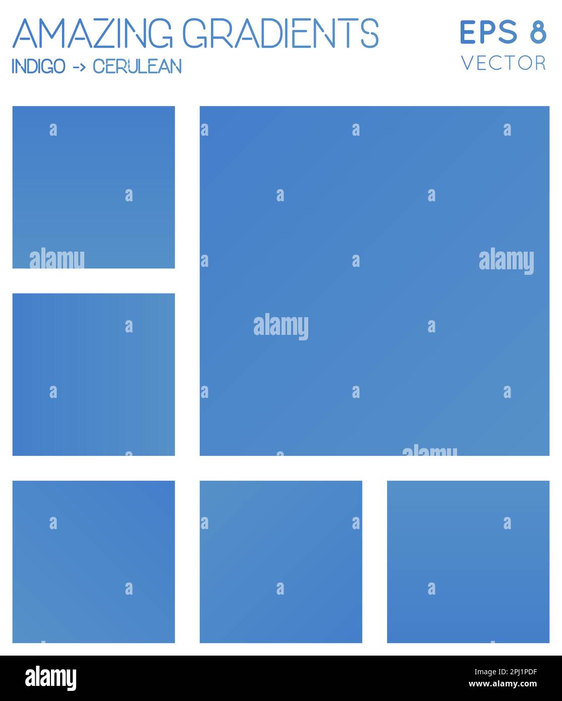 Colorful gradients in indigo and cerulean color tones. Admirable ...